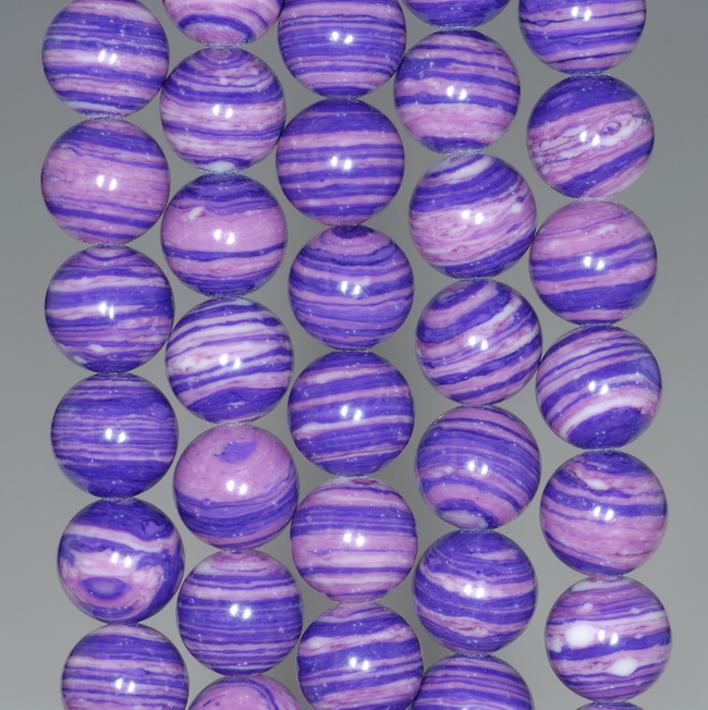8MM PURPLE MATRIX TURQUOISE GEMSTONE ROUND LOOSE BEADS 15" | eBay